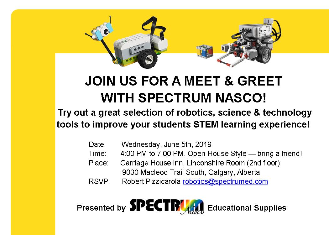 Meet & Greet with SPECTRUM Nasco – FIRST Alberta